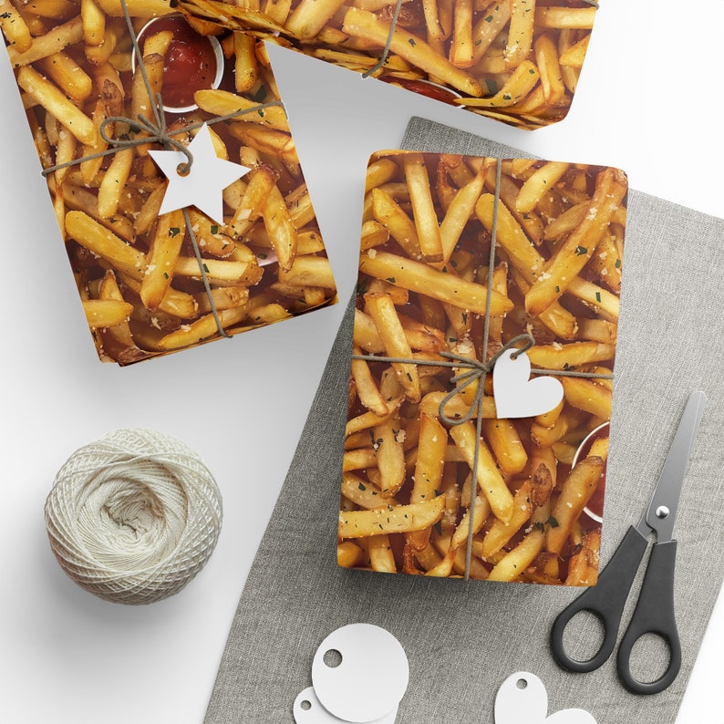 French Fries Fries Frites French Fry Gift Wrap French Fry Wrapping ...