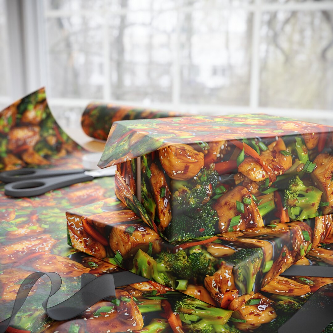 Chicken and Broccoli Chicken and Broccoli Gift Wrap Chicken and ...