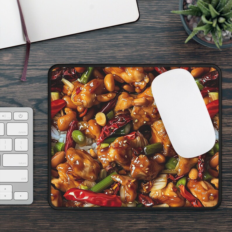 Kung Pao Chicken Gaming Mouse Pad | 9" X 7" | Kung Pao Chicken | Gift ...