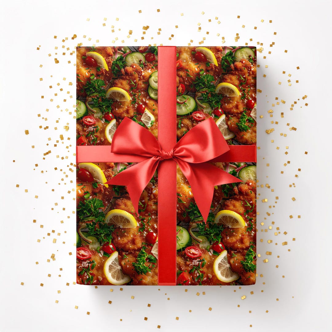 Wiener Schnitzel Wrapping Paper: Foodie Gift Wrap - Etsy