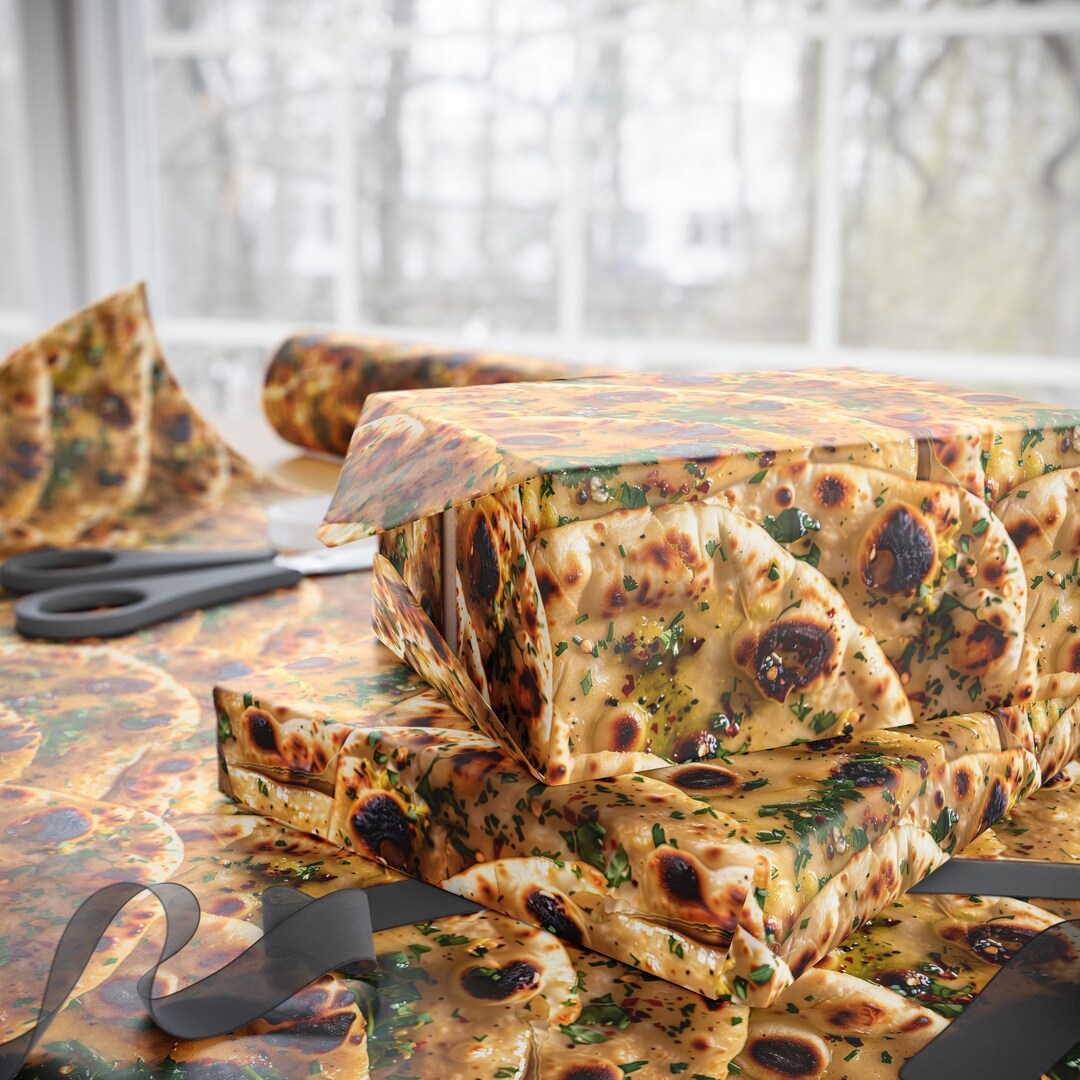 Garlic Naan Garlic Naan Gift Wrap Garlic Naan Wrapping Paper Unique ...