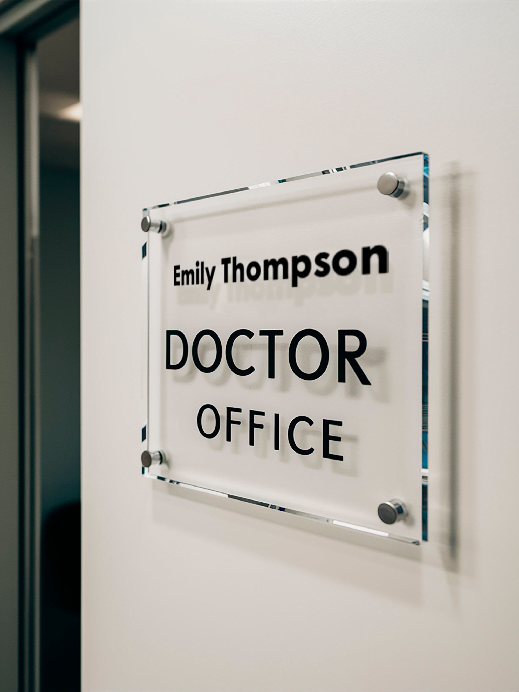 Custom Office Acrylic Door Sign - Personalized Doctor Name Plate ...