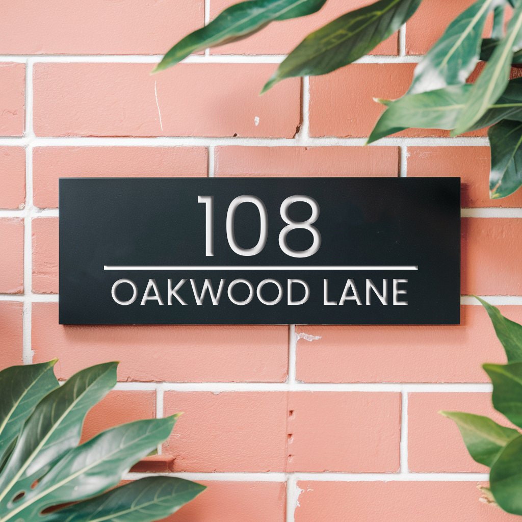 Custom Acrylic Modern House Sign/business Logo-personalized Address ...