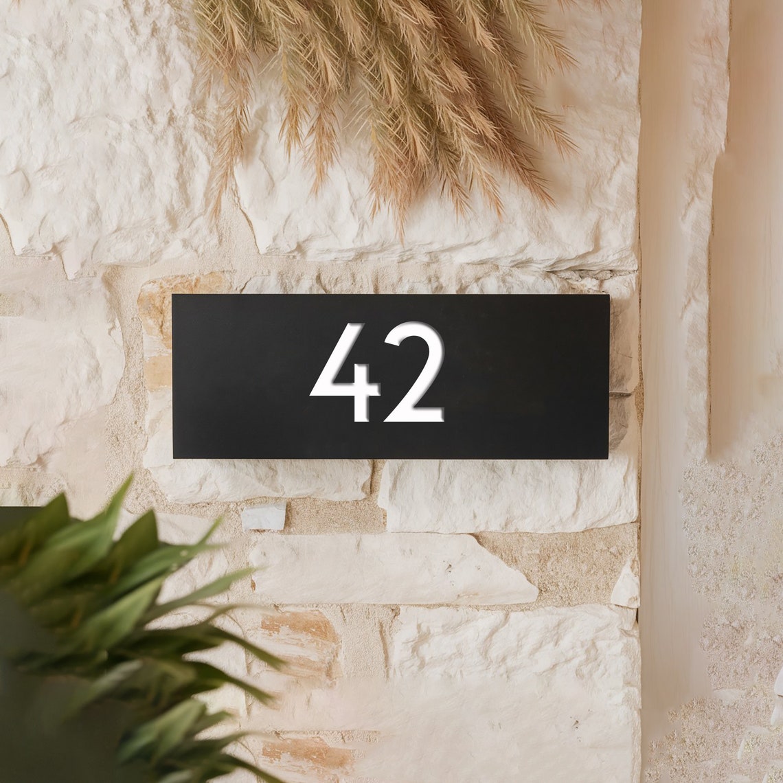 Personalized House Number Plate-modern Address Plaque-custom Acrylic ...