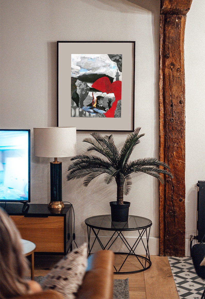 The Light Triumphs Over the Darkness Collage Art Print A3 21x30, A4 ...