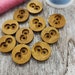 Brown Wood Buttons, Small Wooden Buttons, Cute Children Buttons ...