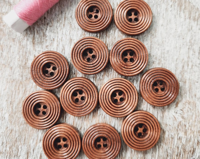 Buttons for Jackets, Brown Redish Wooden Buttons, Decorative Wood ...