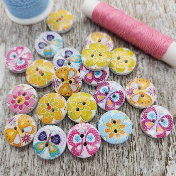 Butterfly Buttons - Etsy