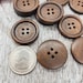 Rich Brown Wooden Buttons, Wood Buttons for Knitting and Sewing ...