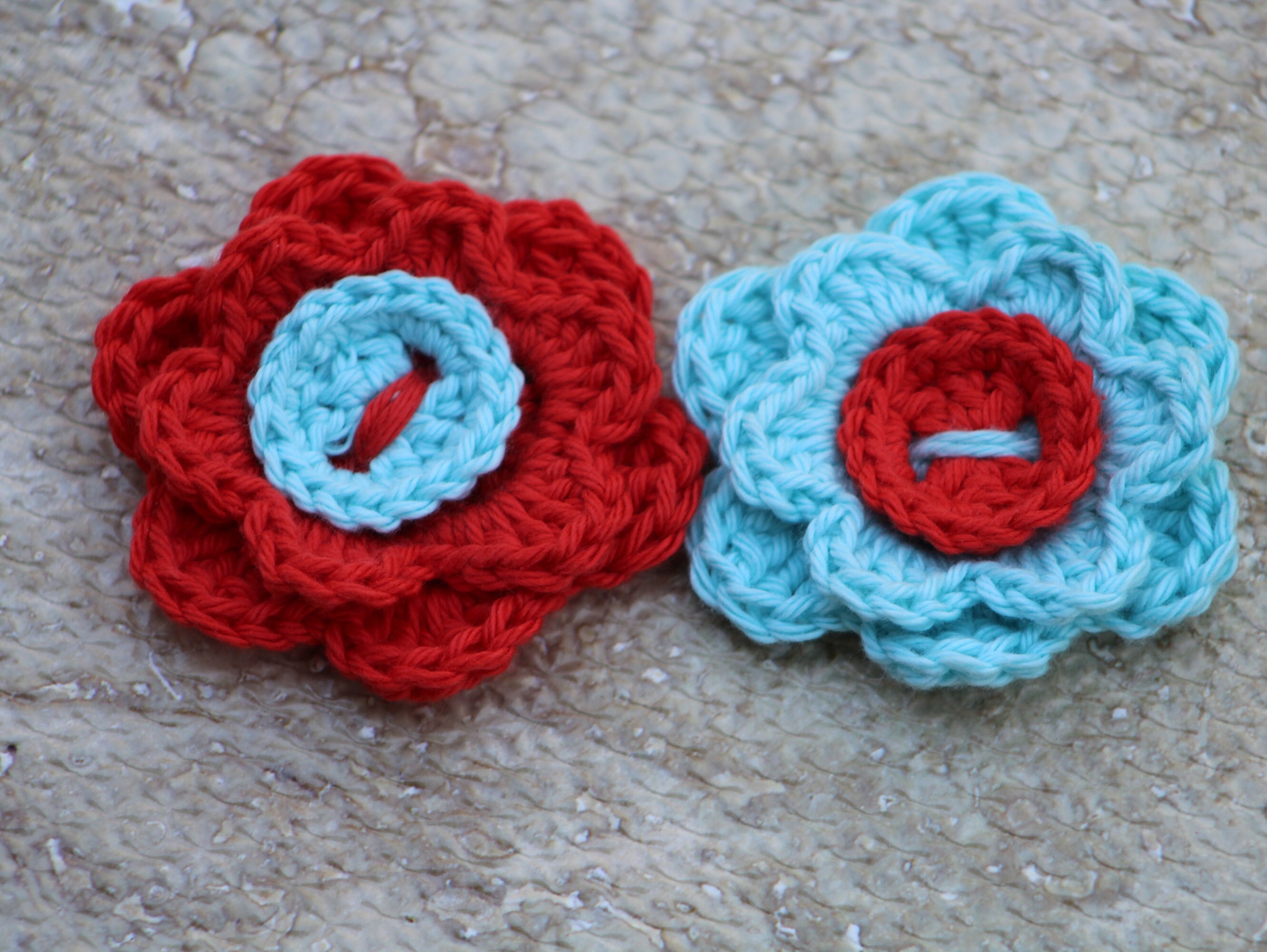 PDF crochet pattern Button flower Flower applique Crocheted | Etsy