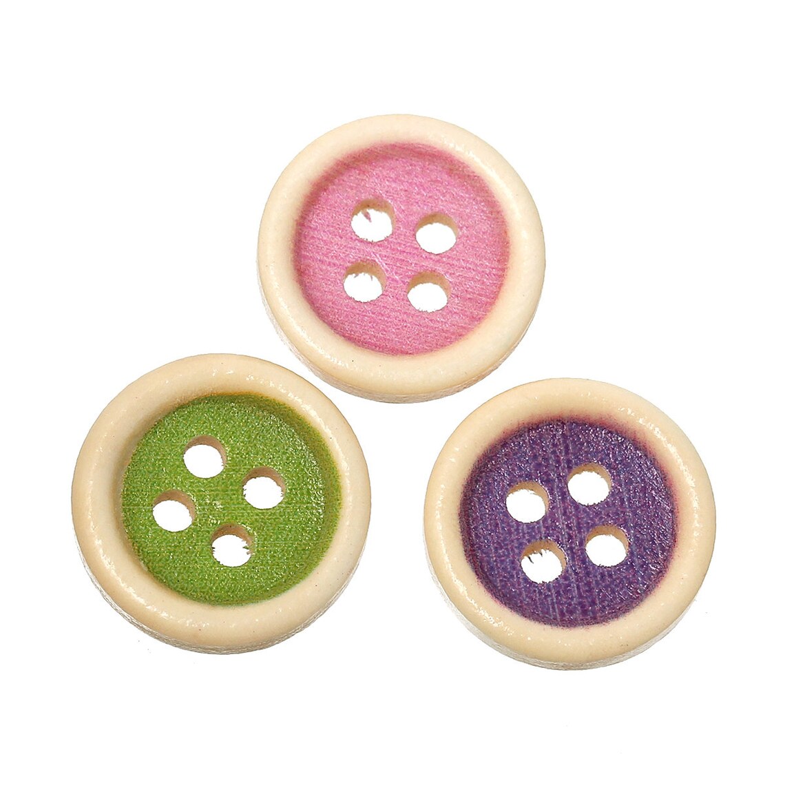 Sewing Wood Buttons Wooden Button Colorful at Random Cute - Etsy