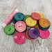 Colorful Large Wooden Buttons, Big Decorative Wood Buttons, Random ...