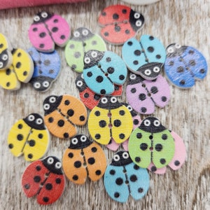 Cute Ladybug Wooden Button, Wood Buttons for Sewing, Novelty Buttons ...
