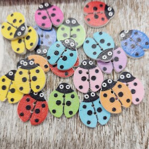 Cute Ladybug Wooden Button, Wood Buttons for Sewing, Novelty Buttons ...