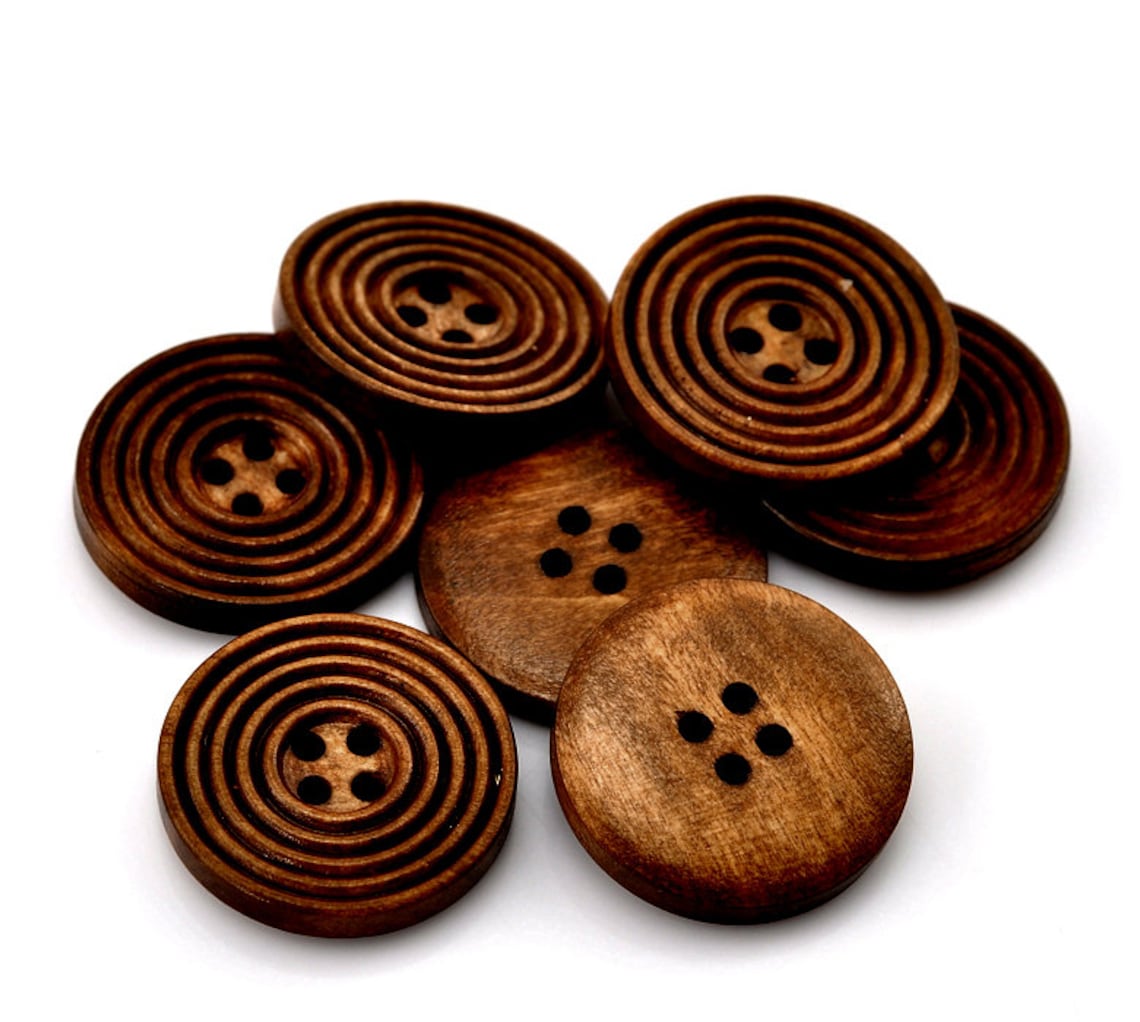 Buttons for Jackets Brown Redish Wooden Buttons Decorative - Etsy