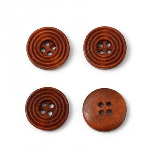 Buttons for Jackets Brown Redish Wooden Buttons Decorative - Etsy
