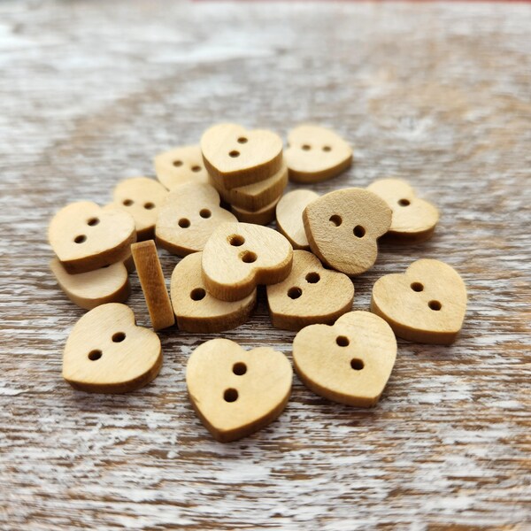 Small Wood Buttons - Etsy