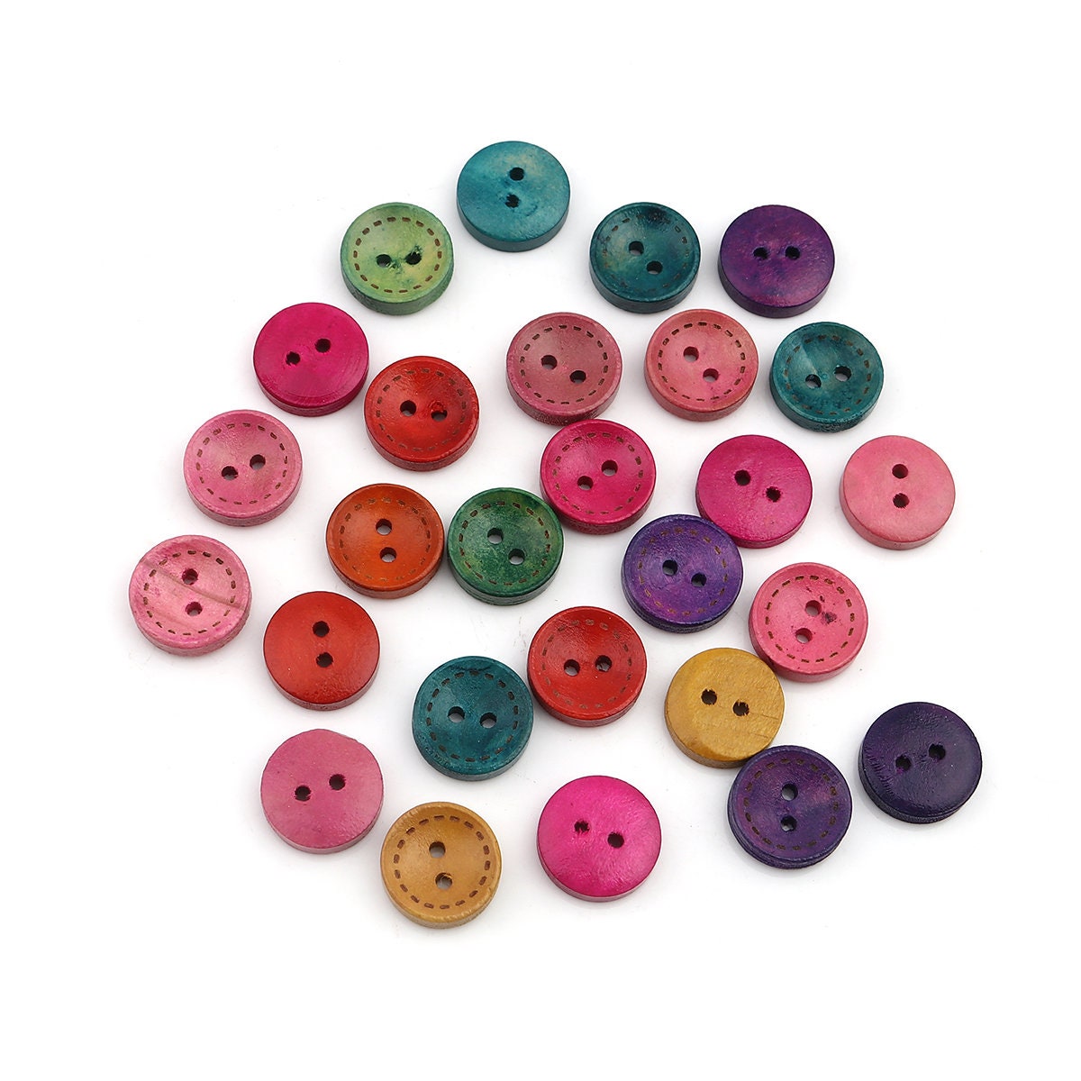 Cute Children Buttons Baby Sweater Buttons Colorful Wooden - Etsy