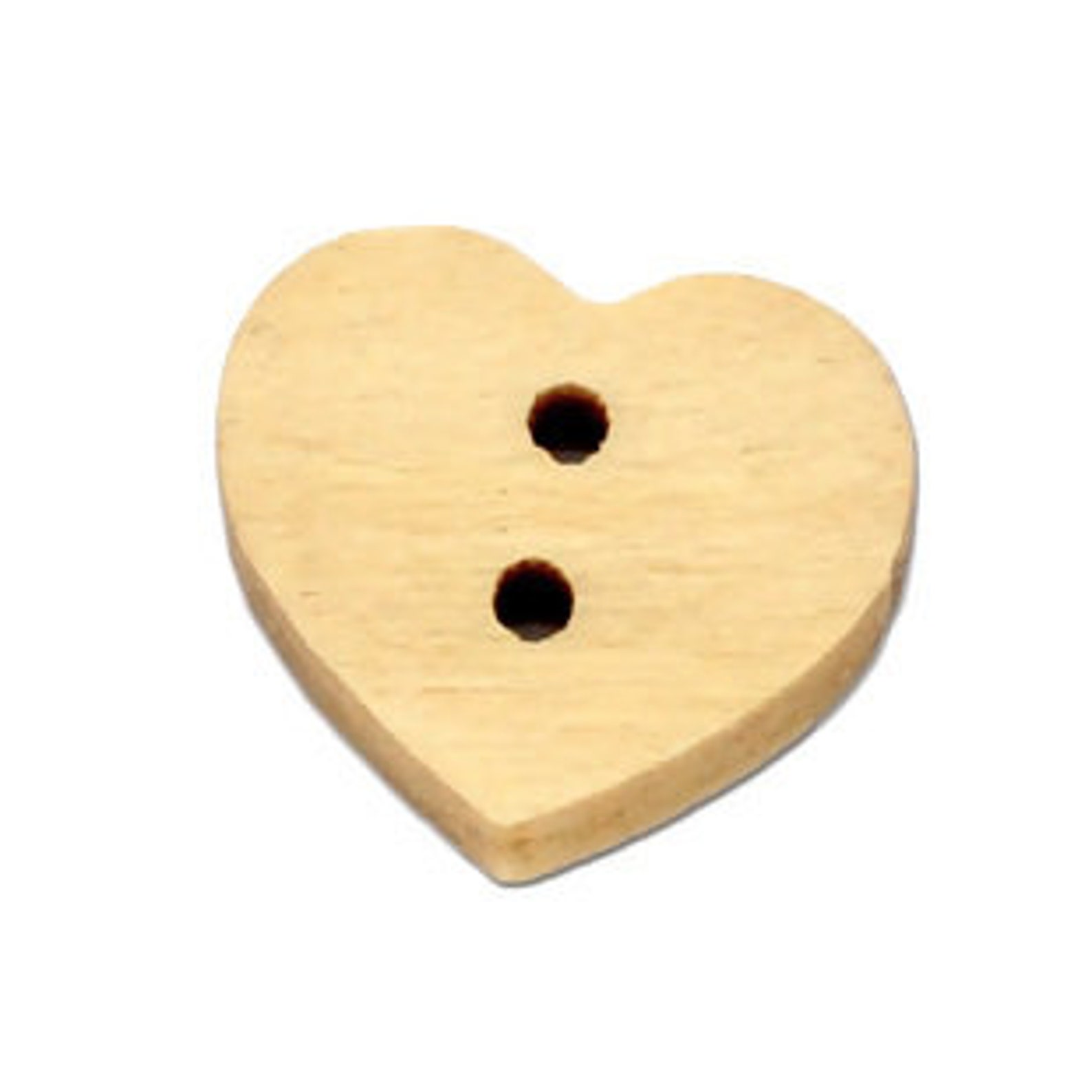 Cute Heart Buttons Small Wooden Buttons Natural Wood | Etsy