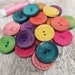 Colorful Large Wooden Buttons, Big Decorative Wood Buttons, Random ...