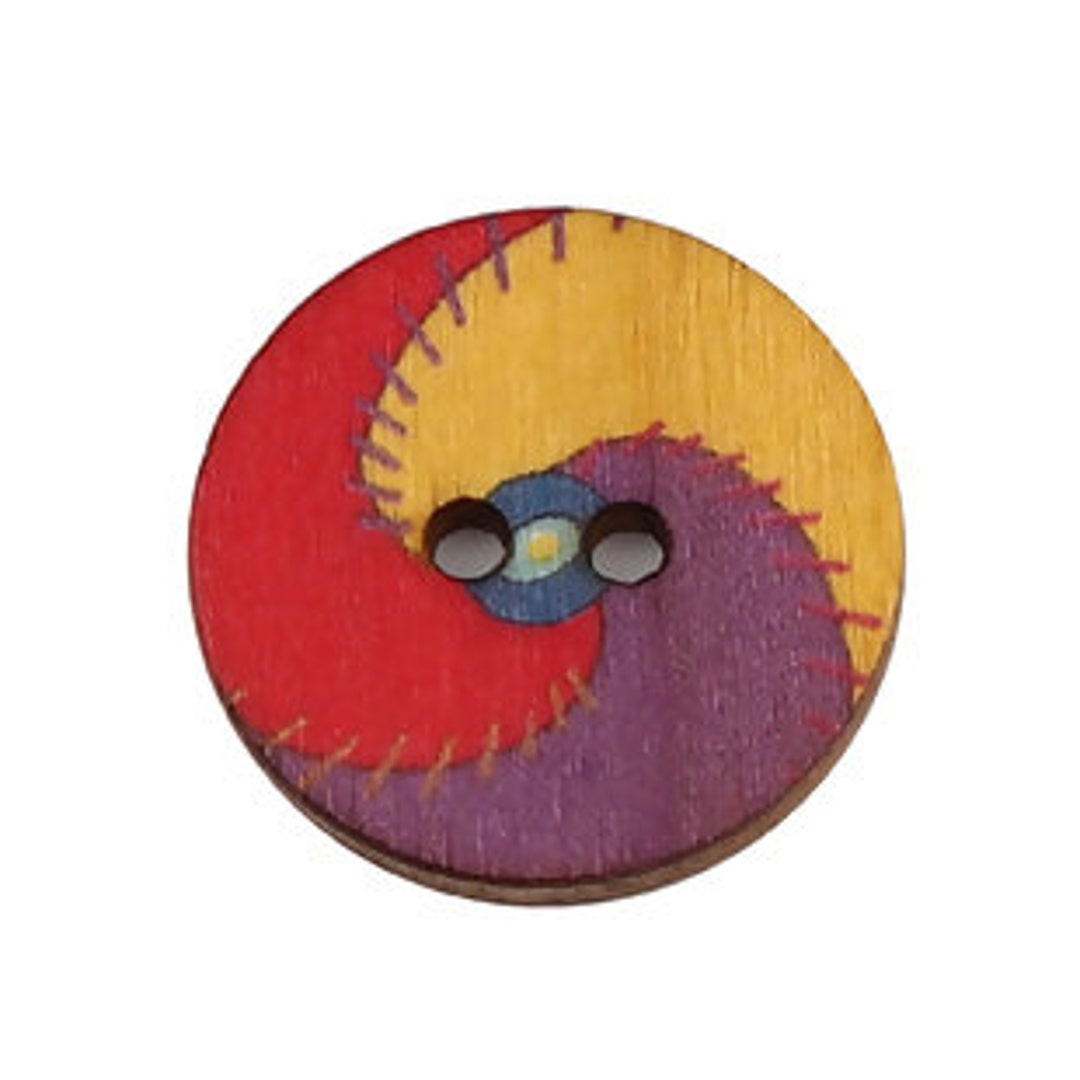 Colorful Boho Buttons Mandala Design Buttons Retro Wood - Etsy