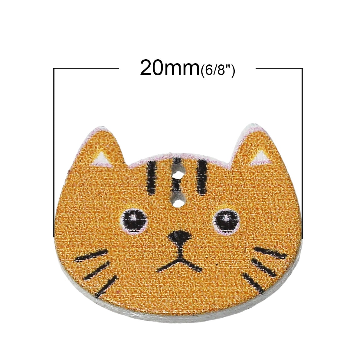 Cat Wooden Button Wood Buttons for Sewing Cat Shaped Wooden - Etsy