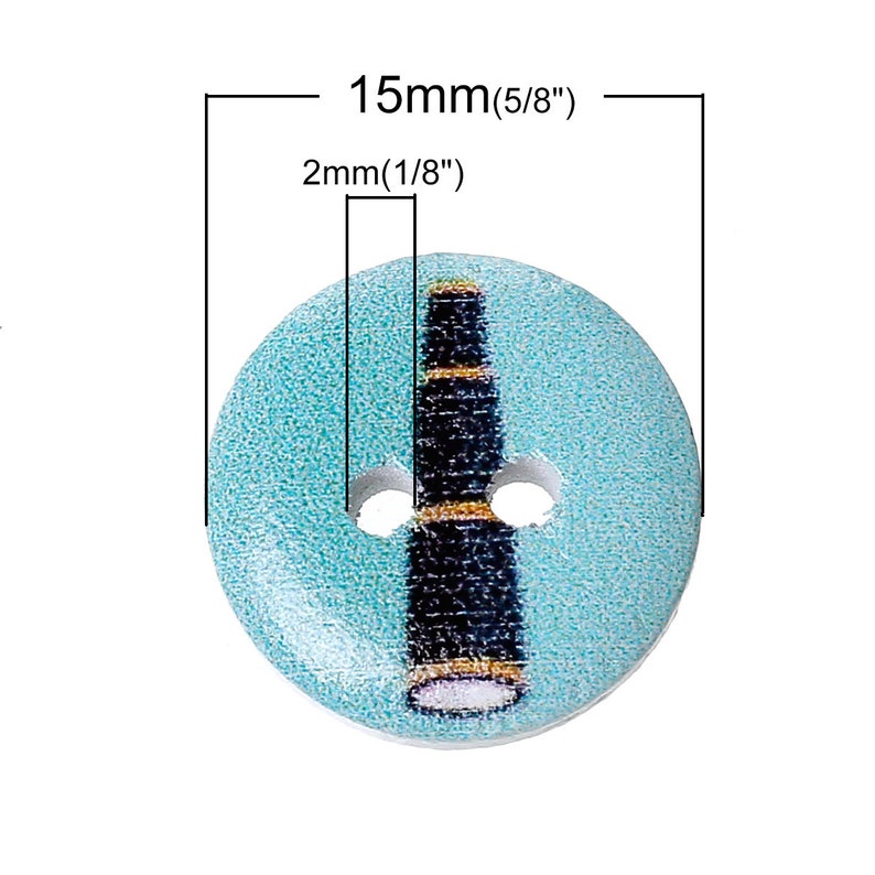 Nautical Themed Wood Buttons Novelty Buttons Cute Childrens - Etsy