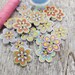 Cute Flower Wood Buttons, Flower Shaped Buttons, Novelty Wooden Buttons ...