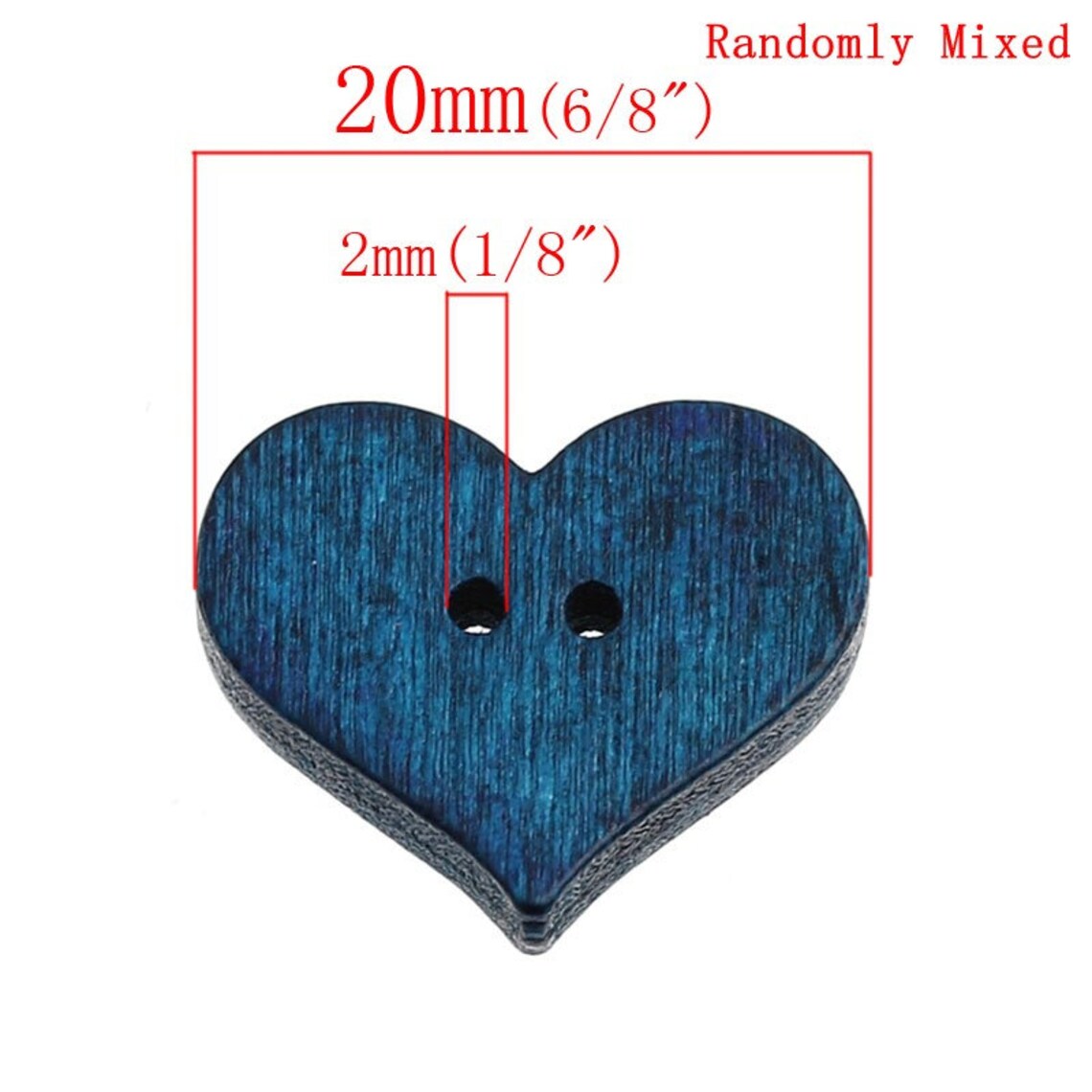 Valentine's Day Crafts Heart Shaped Wooden Buttons Mixed - Etsy