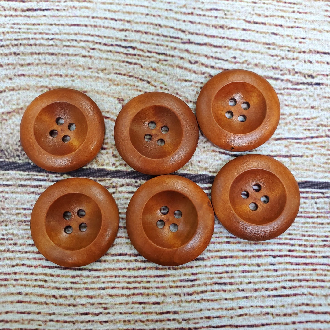 Coat and Jacket Wooden Buttons, Mens Sweater Buttons, Red Brown Wood ...