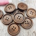 Rich Brown Wooden Buttons, Wood Buttons for Knitting and Sewing ...