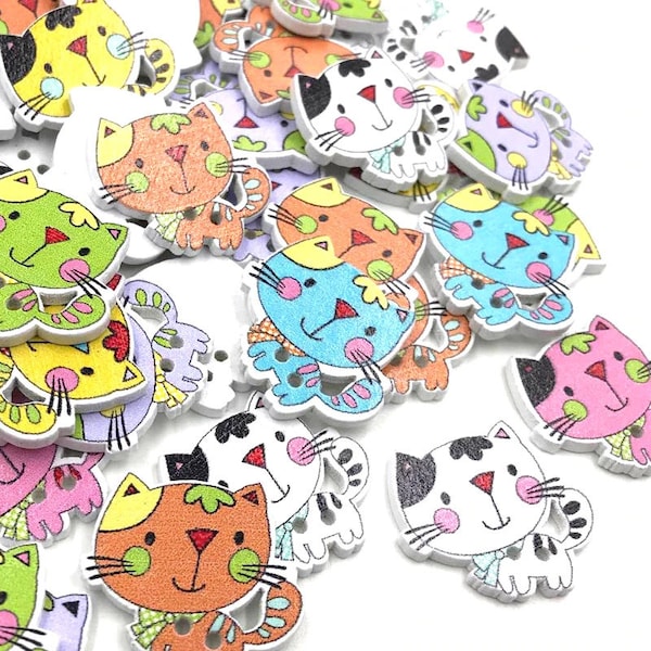 Cat Buttons - Etsy