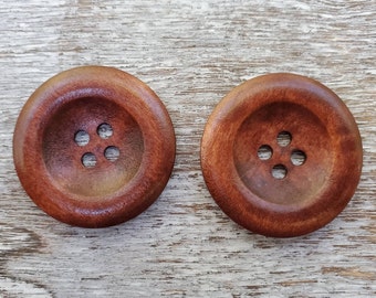Big Black Wood Buttons, Large Coat Buttons, Wooden Buttons for Jackets ...