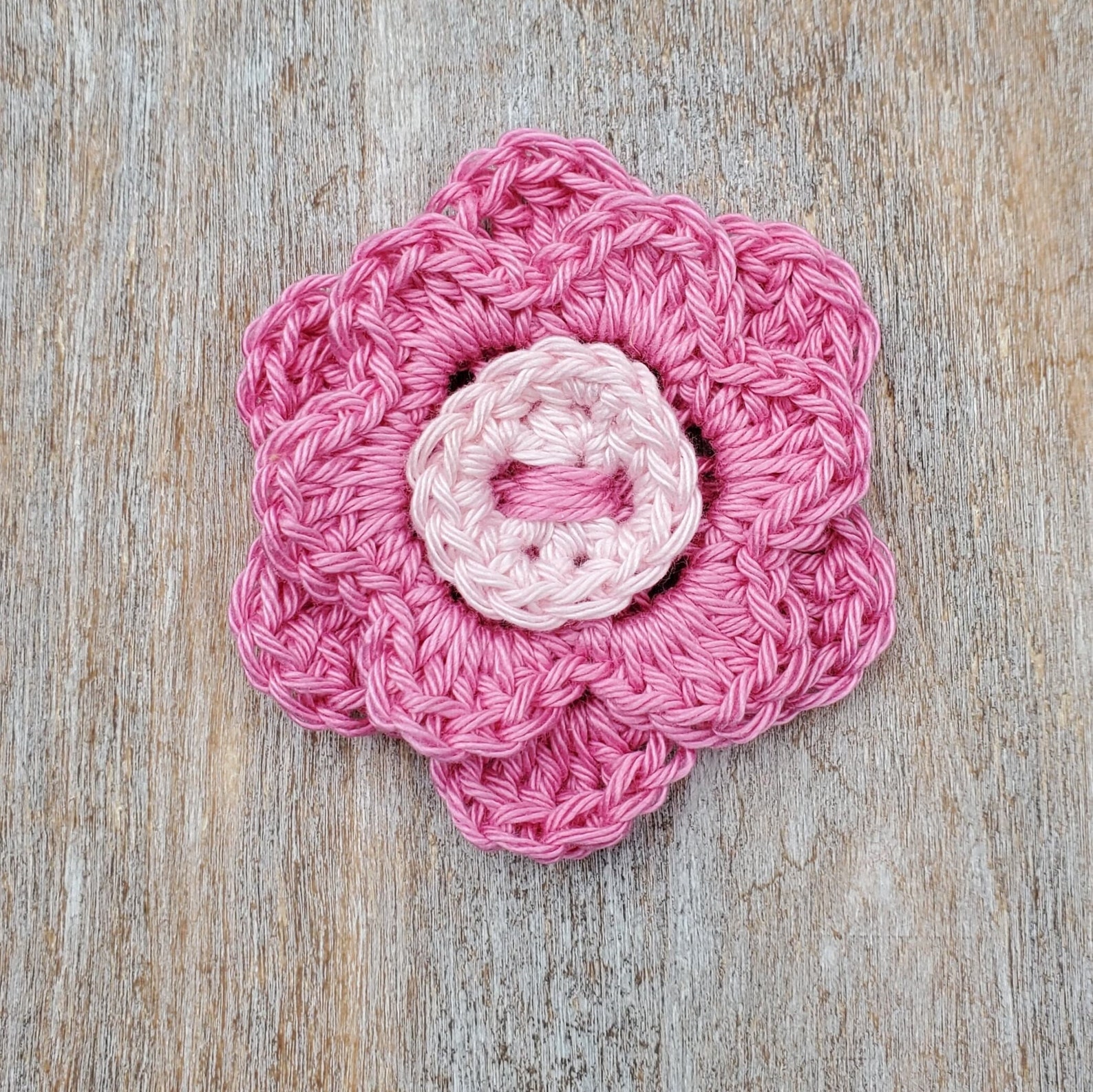 PDF Crochet Pattern Button Flower Flower Applique Crocheted - Etsy