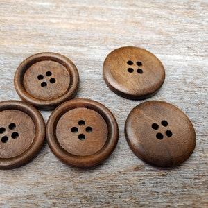 Rich Brown Wooden Buttons Wood Buttons for Knitting and - Etsy