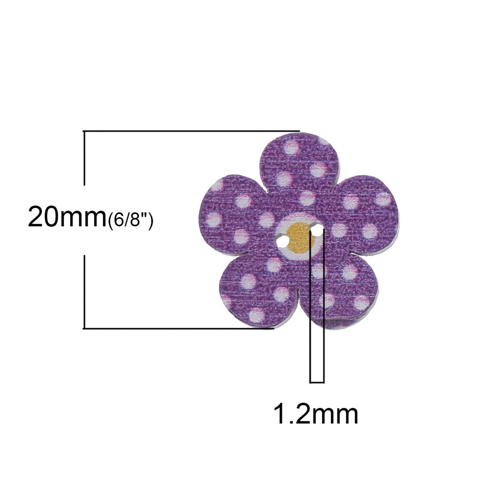 Cute Flower Wood Buttons Flower Shaped Buttons Novelty | Etsy