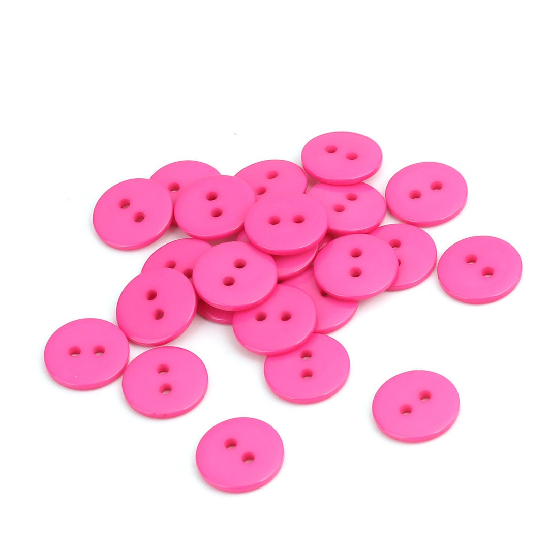 Hot Pink Buttons for Knitting Cute Children Buttons Buttons - Etsy