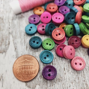 Tiny Buttons, Doll Clothes Buttons, Baby Sweater Buttons, Colorful ...