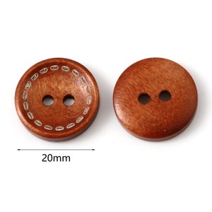 Shirt Wood Buttons, Buttons for Jackets, Sweater Buttons, Brown Wooden ...