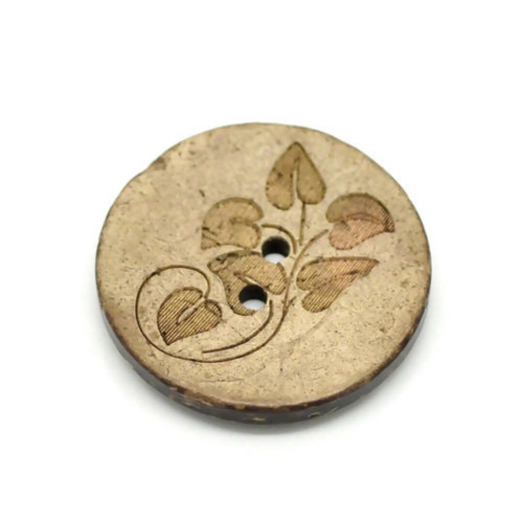 Leaf Pattern Coconut Buttons, Large Coconut Buttons, Winter Coat ...