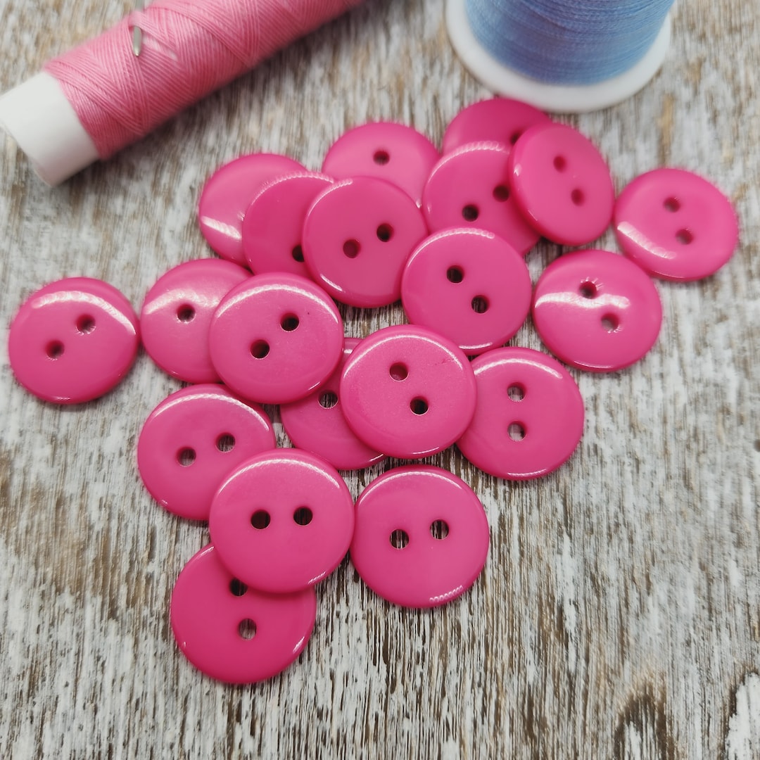 Hot Pink Buttons for Knitting, Cute Children Buttons, Buttons for Baby ...
