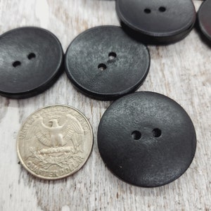 Big Black Wood Buttons, Large Coat Buttons, Wooden Buttons for Jackets ...