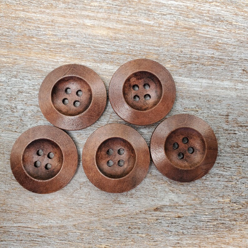 Winter Coat buttons Wood buttons for knitting and sewing | Etsy