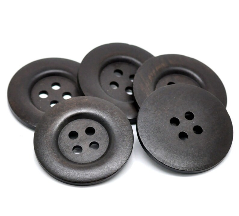 Jacket Buttons Extra Large Brown Wood Buttons Decorative - Etsy
