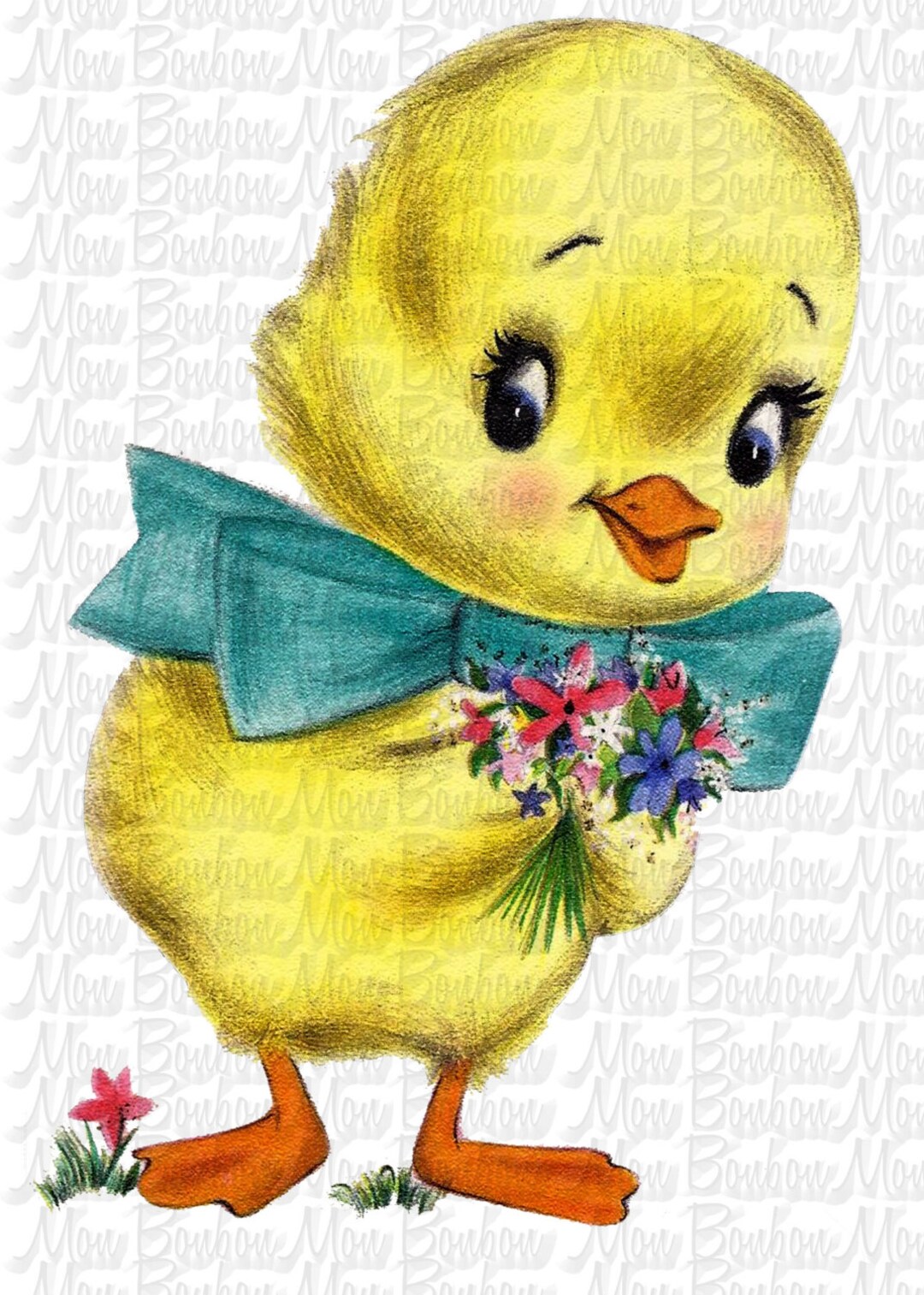 Cute Easter Duckling Clip Art Illustration .png and .JPG - Diy ...