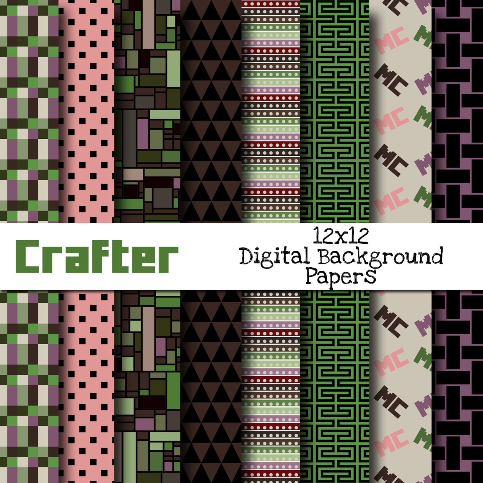 Eight 12 X 12 Pixel Game Inspired Digital Scrapbooking - Etsy