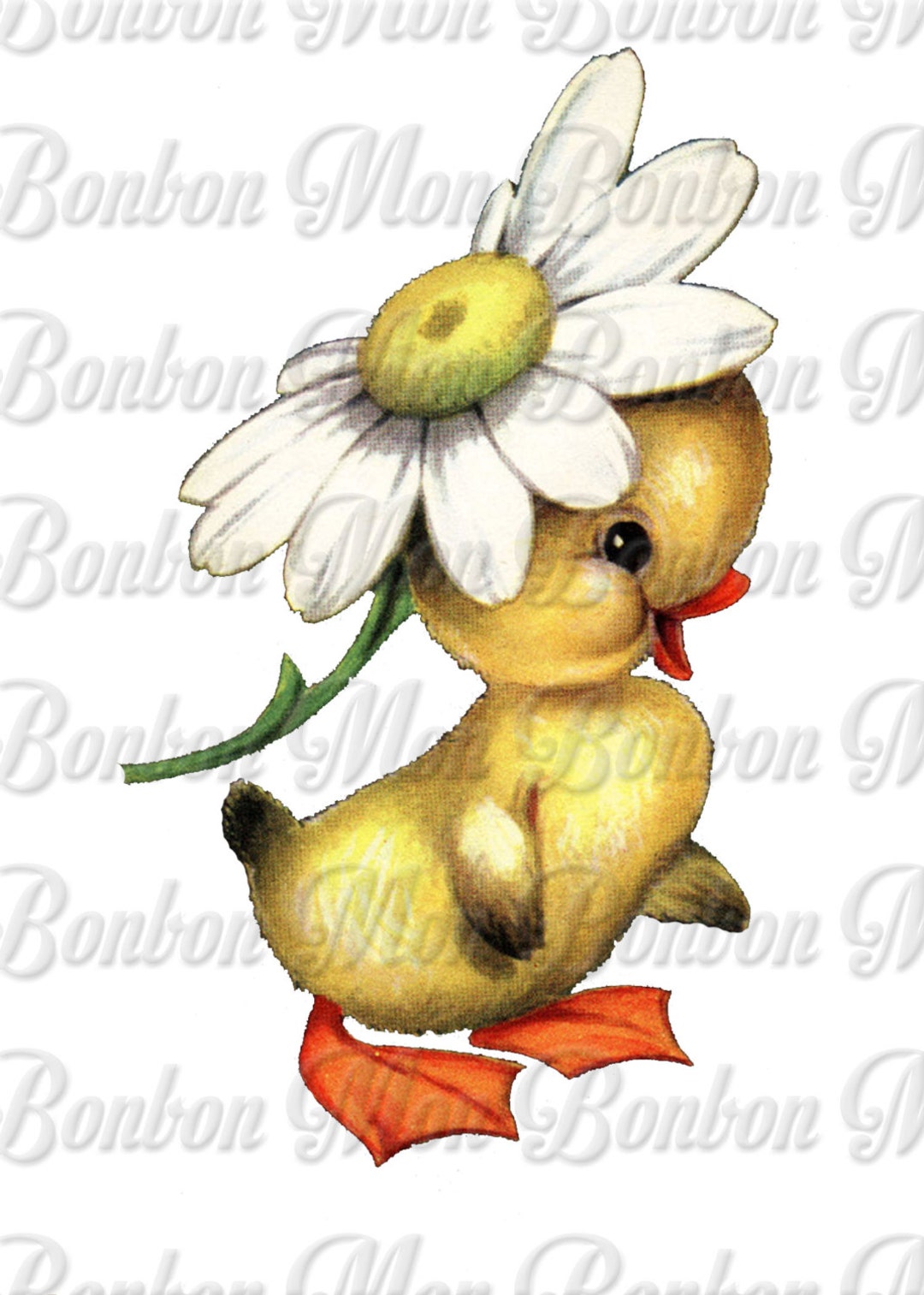Adorable Duckling Easter Clip Art Image Transfer .png and Jpg Image ...