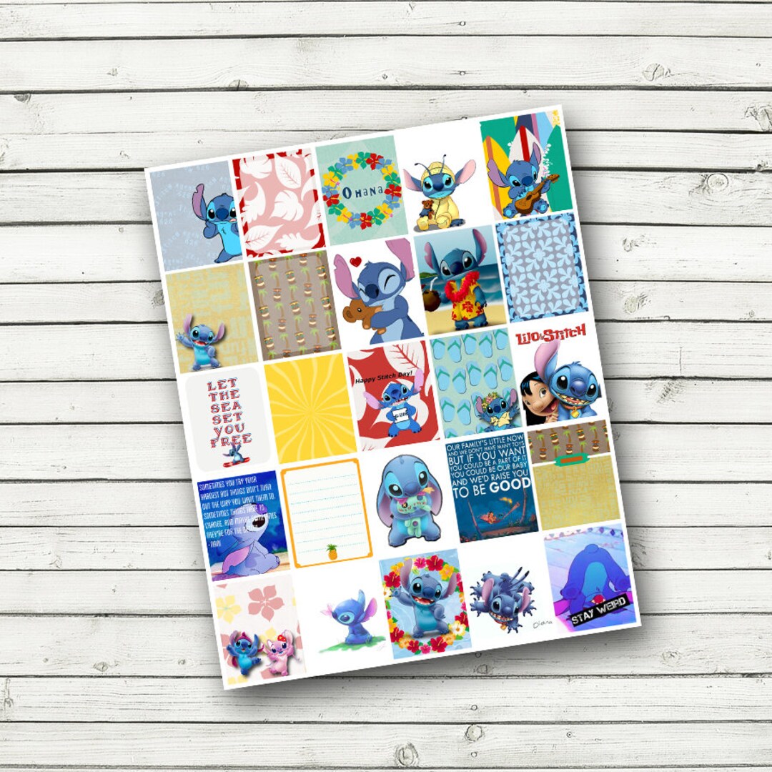 Lilo and Stitch Planner Sticker Sheet - Instant Download - Print at ...