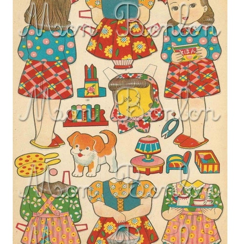 Bones cyanotyped paper doll original print | Etsy