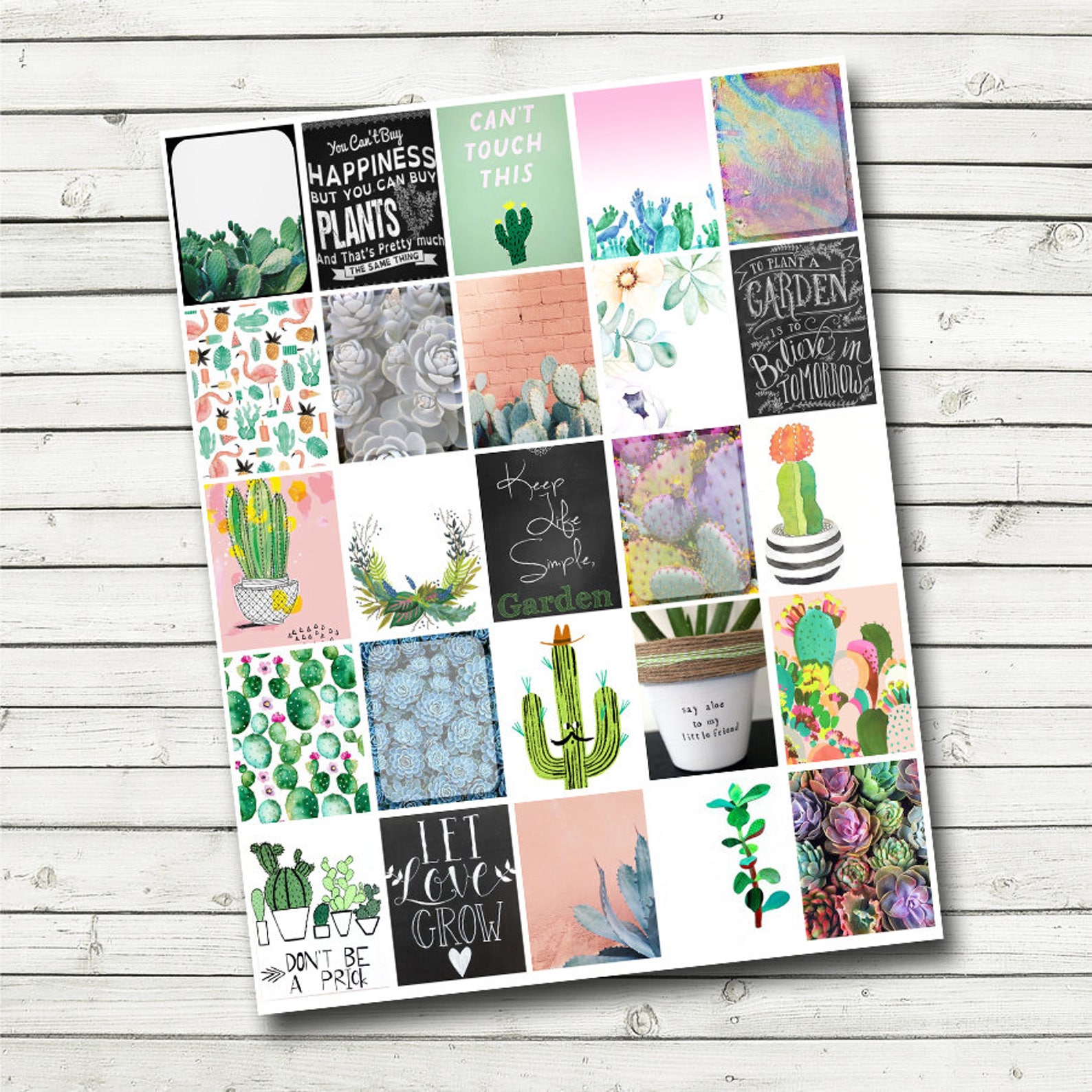Cactus Succulent Life Planner Printable Sticker Sheet DIY - Etsy